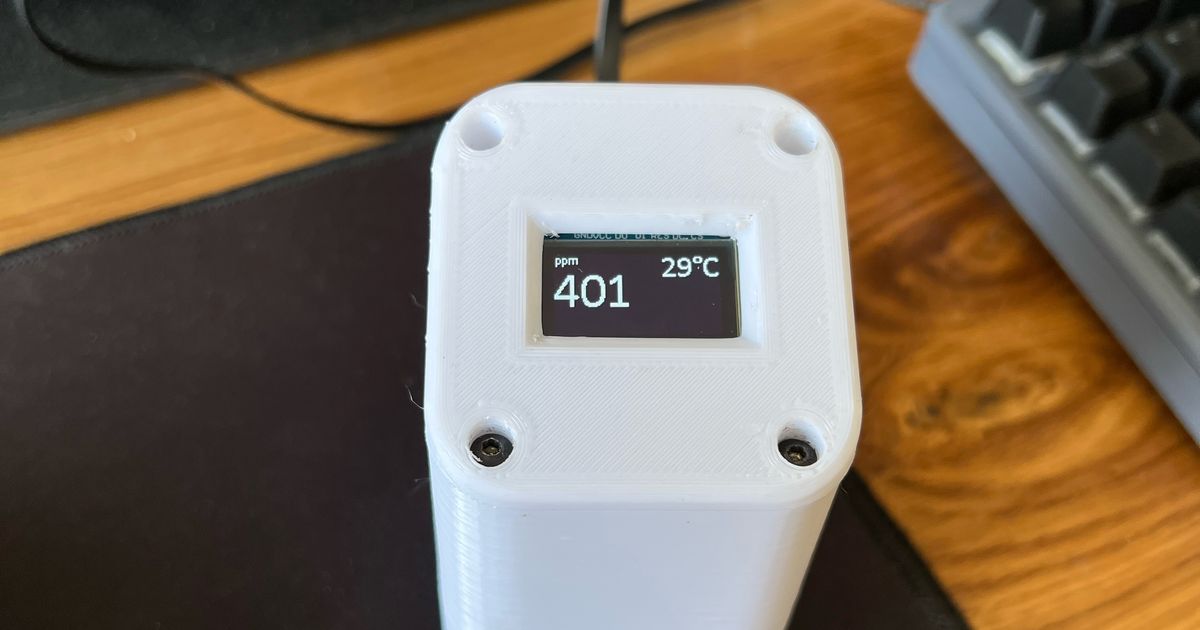 CO2 Weather station - case for Wemos, SSD1306, Senseair S8, MH-Z19 ...