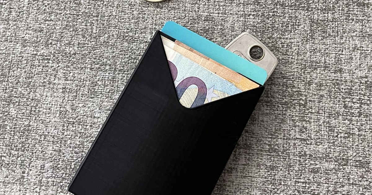 Single piece slim wallet for cards, bills, coins & keys by schiko ...