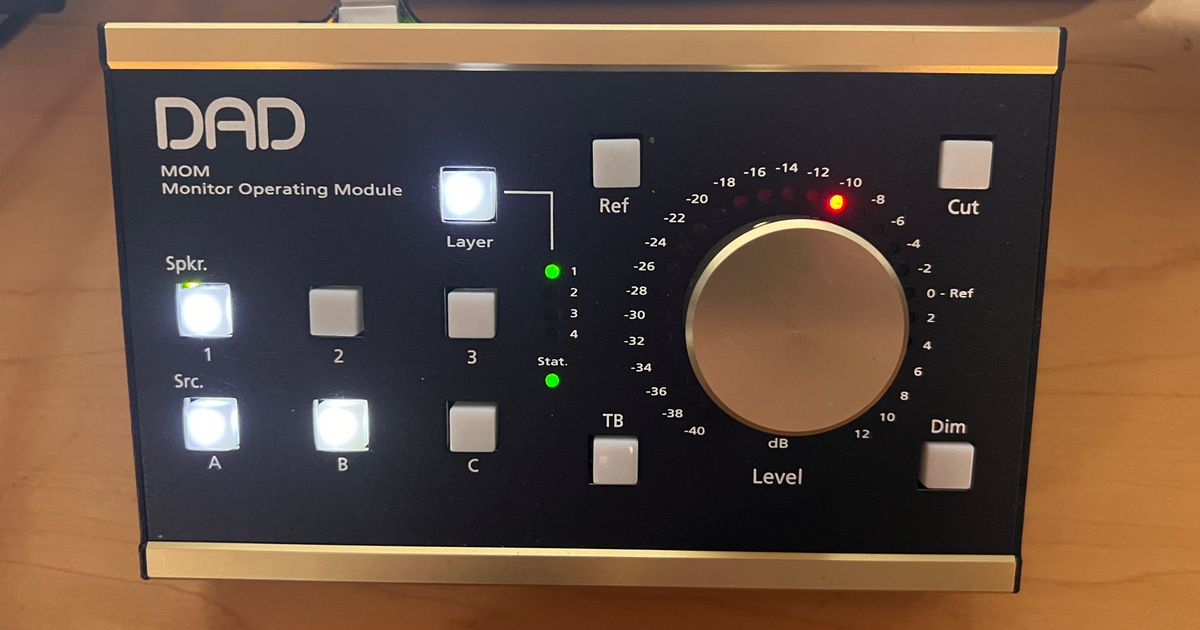 DAD Digital Audio Denmark - MOM Monitor controller stand by ilver ...