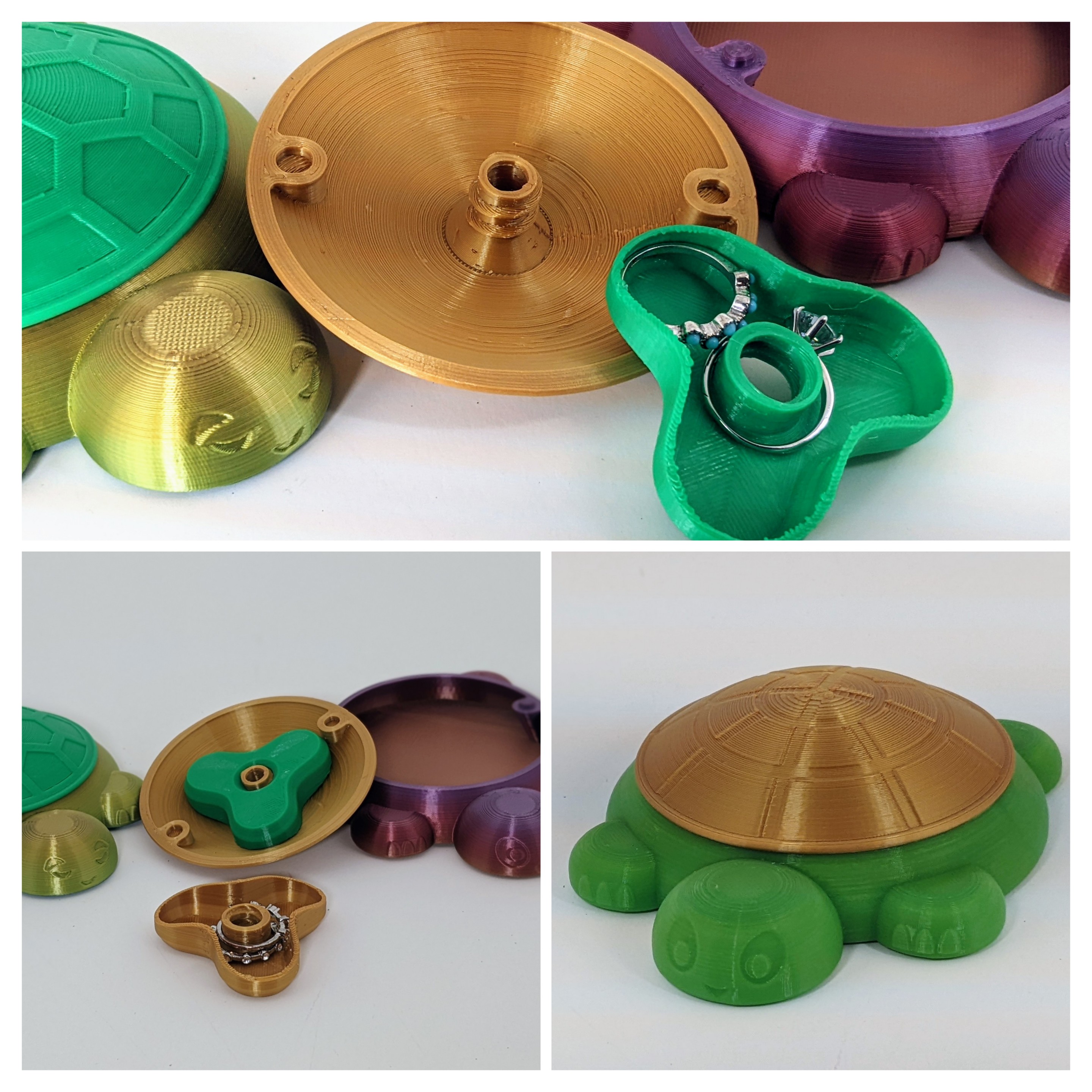 Retro Turtle Sandbox Ring Holder by Grandpa 3DPrints | Download free ...