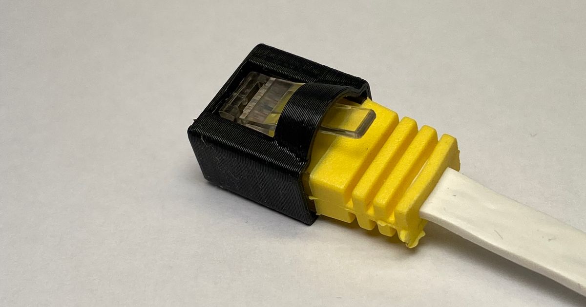 RJ45 Cable Protector v2 by Reini | Download free STL model | Printables.com