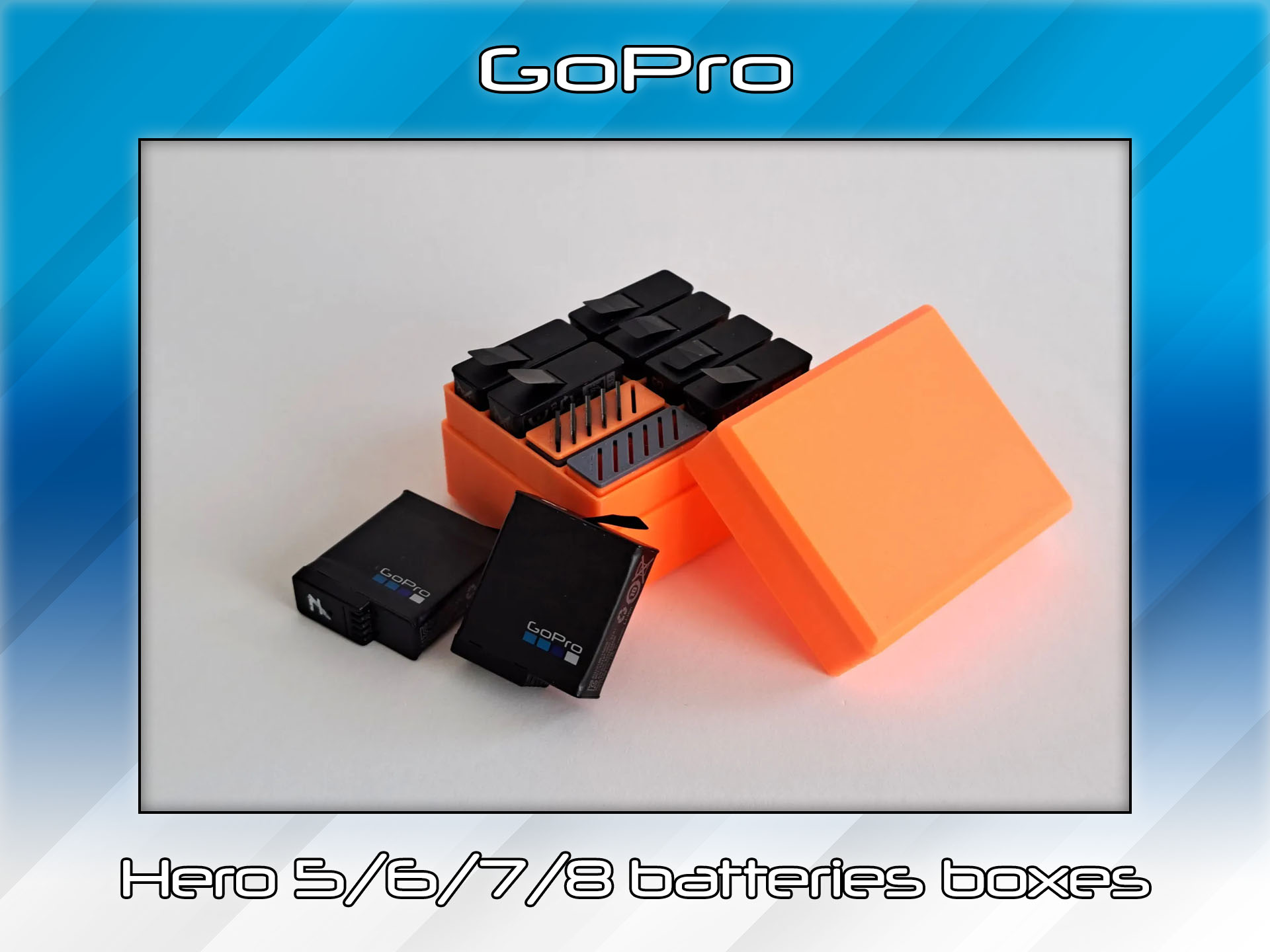 GoPro Hero 5/6/7/8 batteries boxes by Piketooth | Download free STL ...