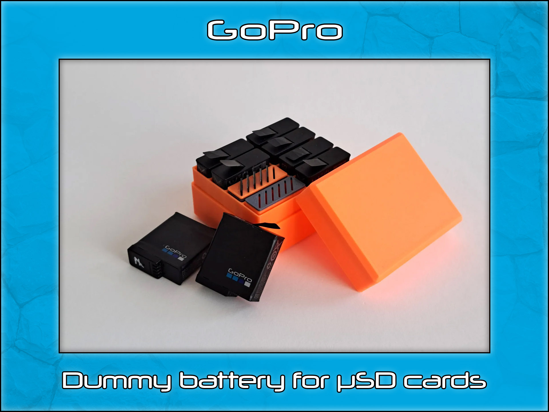 Go pro dummy battery for µSD cards by Piketooth | Download free STL ...