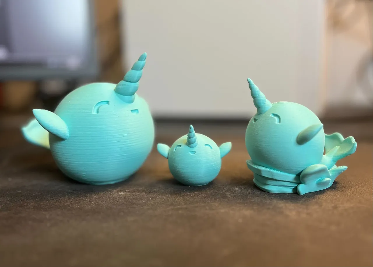 Cute Narwhal Toy and Ringholder by BMoArtist | Download free STL model | Printables.com