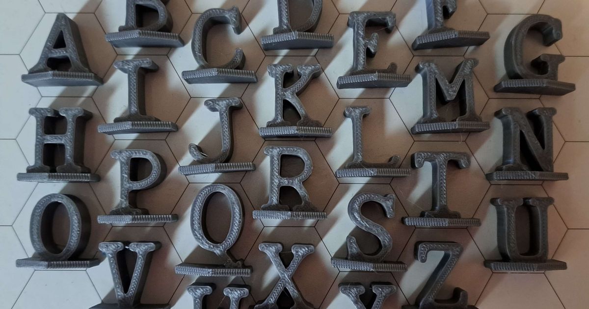 Generic Alphabet Minis by Hydromecha | Download free STL model ...