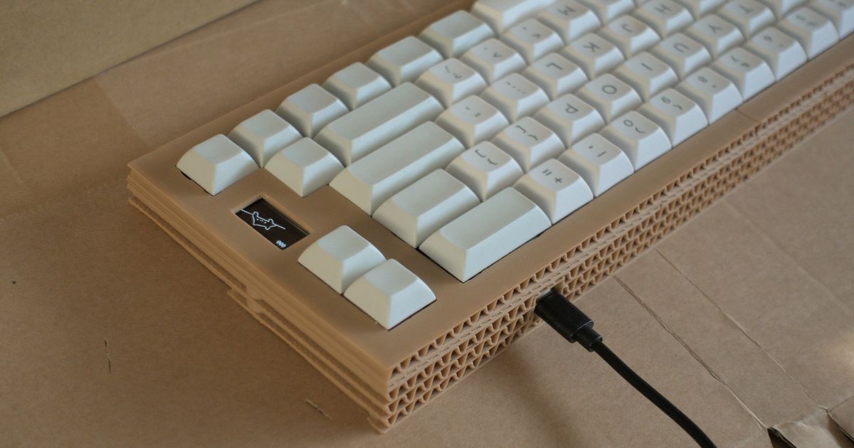 Cardboard FC660-style Mechanical Keyboard by sperm | Download free STL ...