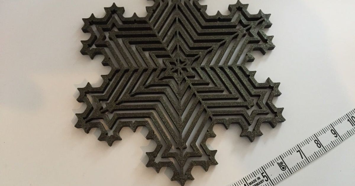 Koch Snowflake Ornament and/or coaster by Maeshmaker | Download free ...