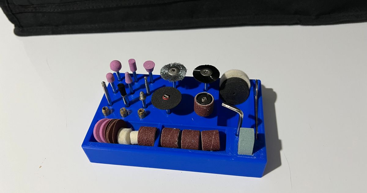 Rotary Tool Bits Holder (mini) by BadaBoom | Download free STL model ...