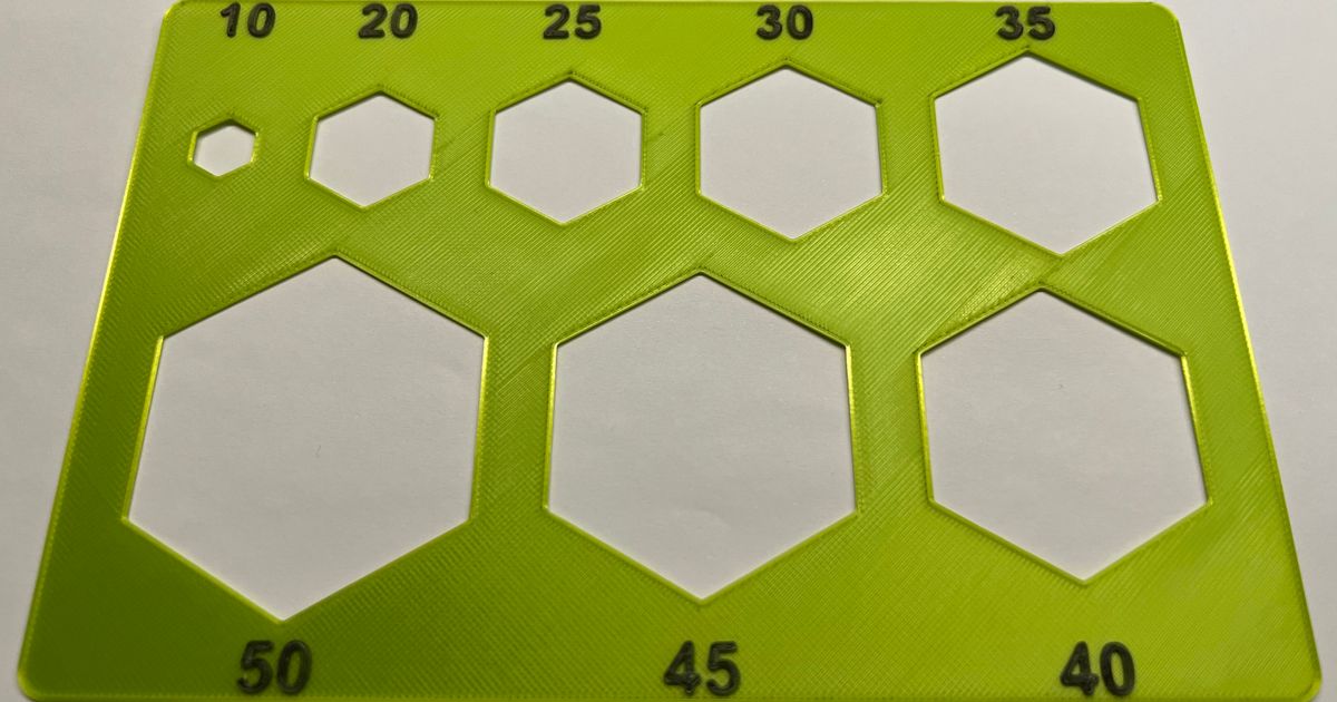 Simple Hexagon Stencil by muddymaker | Download free STL model ...