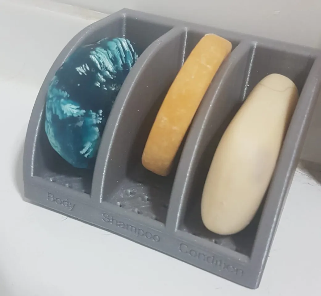 Solid Shampoo and Soap Tray by ossner | Download free STL model ...