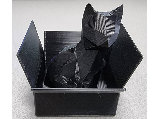 Low Poly Sitting Cat In A Box by SergeiBuilds | Download free STL model ...