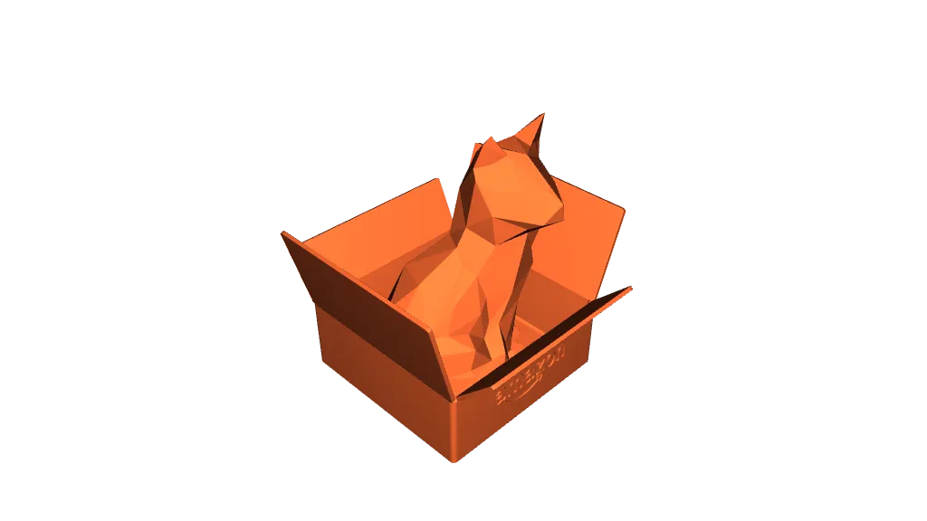 Low Poly Sitting Cat In A Box by SergeiBuilds | Download free STL model ...