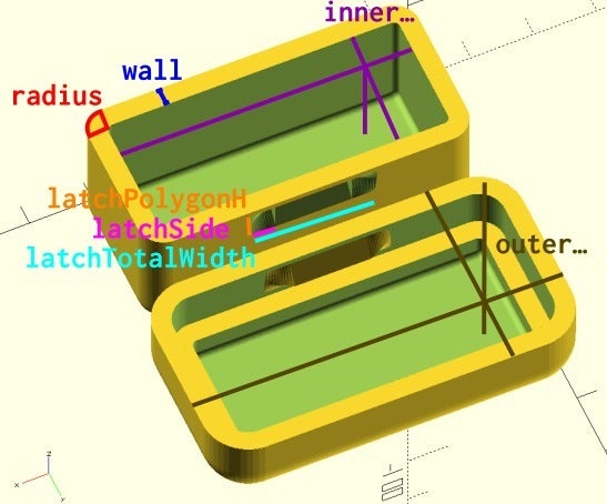 Box with lid held by latches by Jan K. | Download free STL model ...