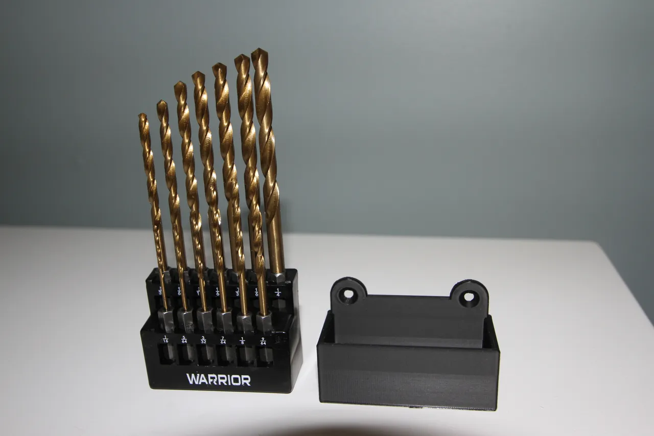 Wall Mount for Harbor Freight 13-piece Warrior hex shank drill bit set ...