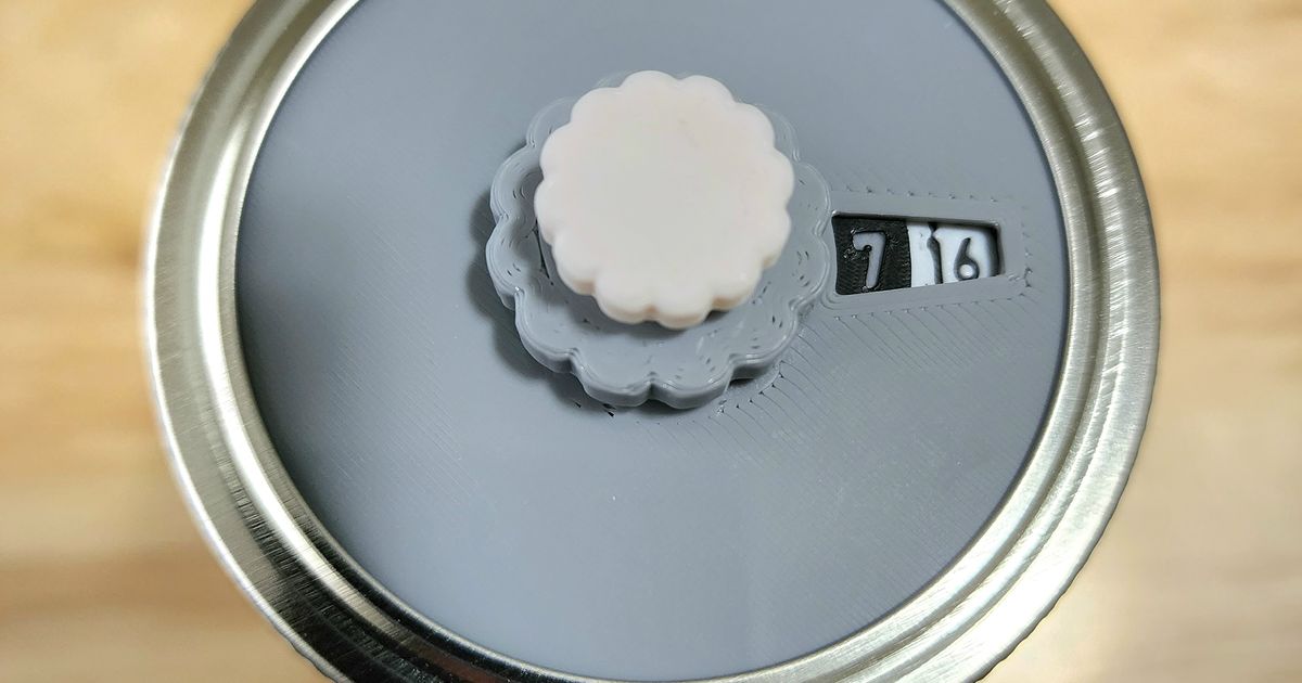 Rotary Date Indicator for Mason Jar Lids by chiz | Download free STL ...