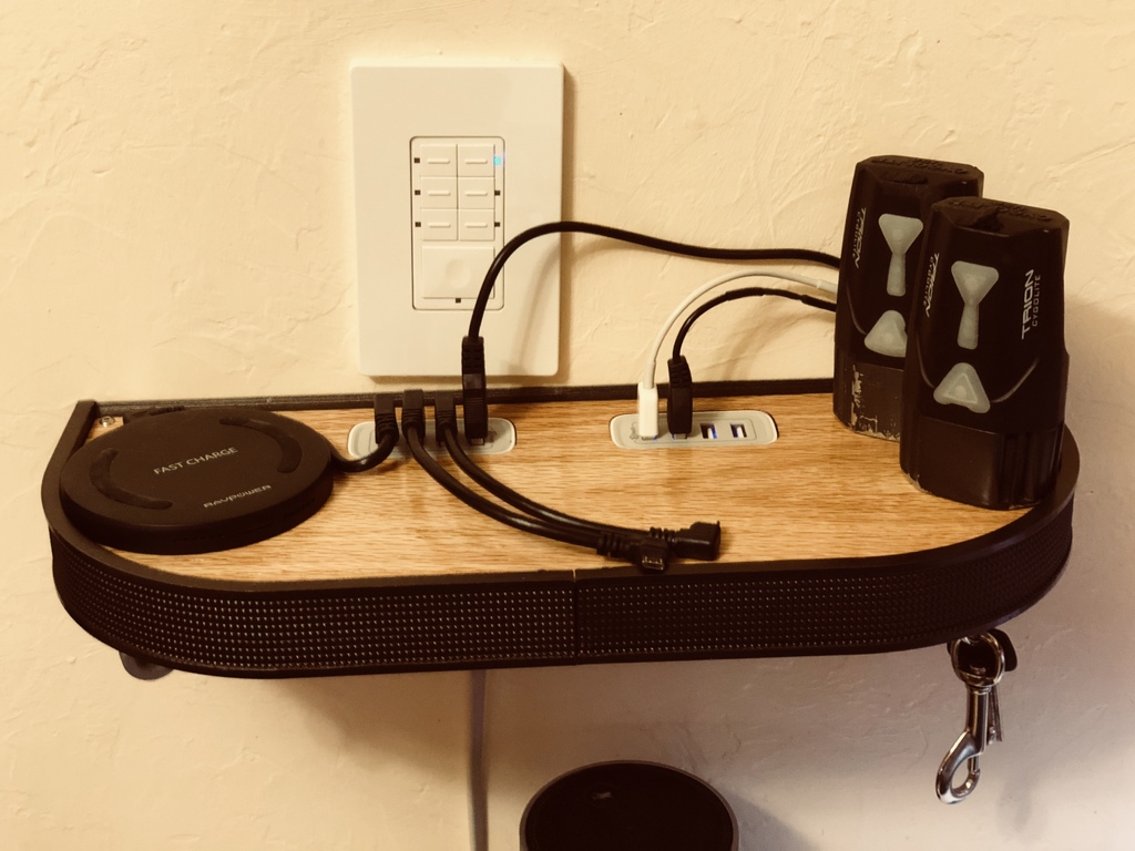 Wall-Mounted USB Charging Shelf by Jason ate Paint | Download free STL ...