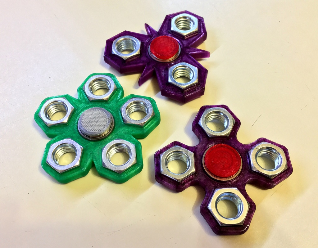 1/2" Nut Fidget Spinners by Jason ate Paint | Download free STL model ...