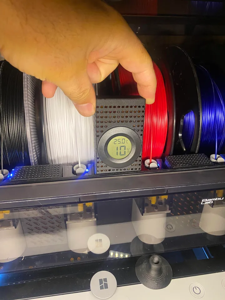 Bambu Labs Front loading desiccant boxes for AMS with Hygrometer fits ...
