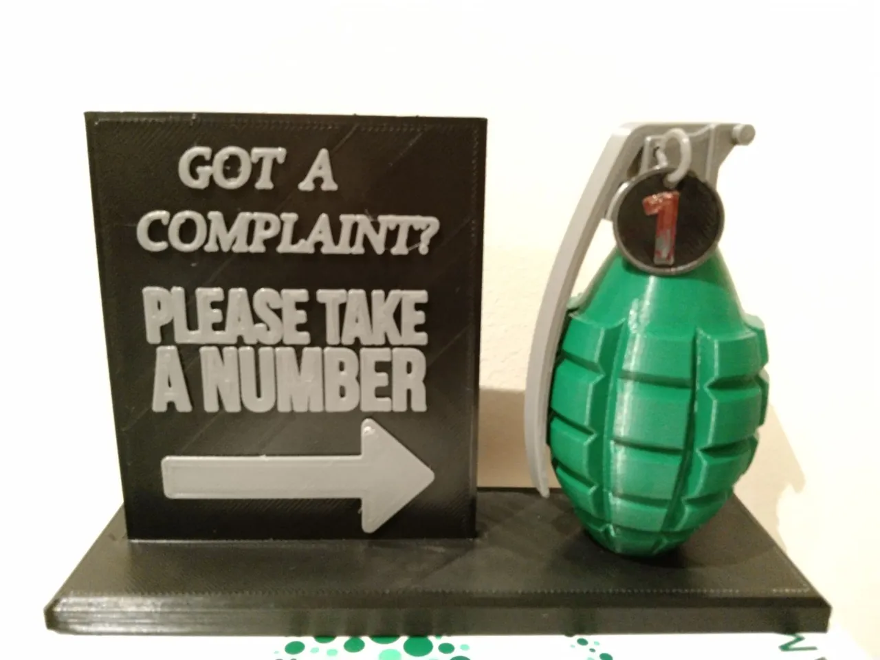 Grenade Complaint Department Sign Complaint Department Take A Number