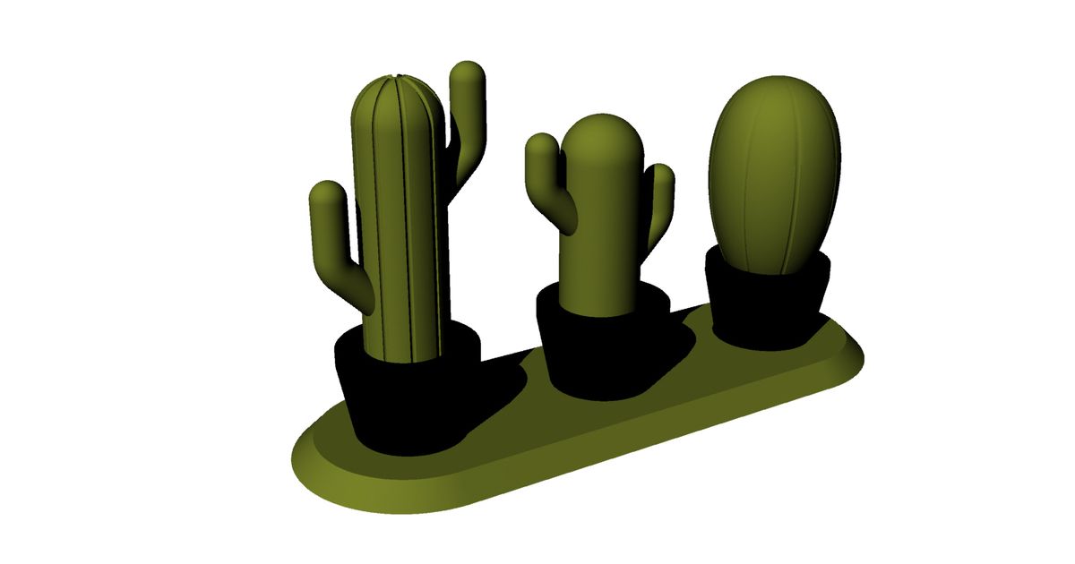 CACTUS POTS & STAND por William | Descargar modelo STL gratuito ...