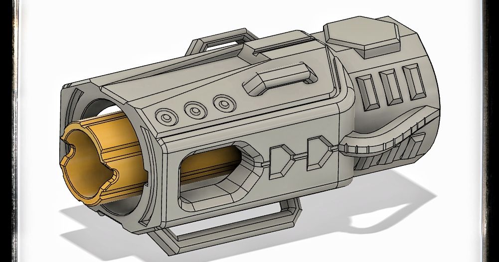 Cybermuzzle Nerf N Strike Barrel Attachment By Foamblasted Download Free Stl Model