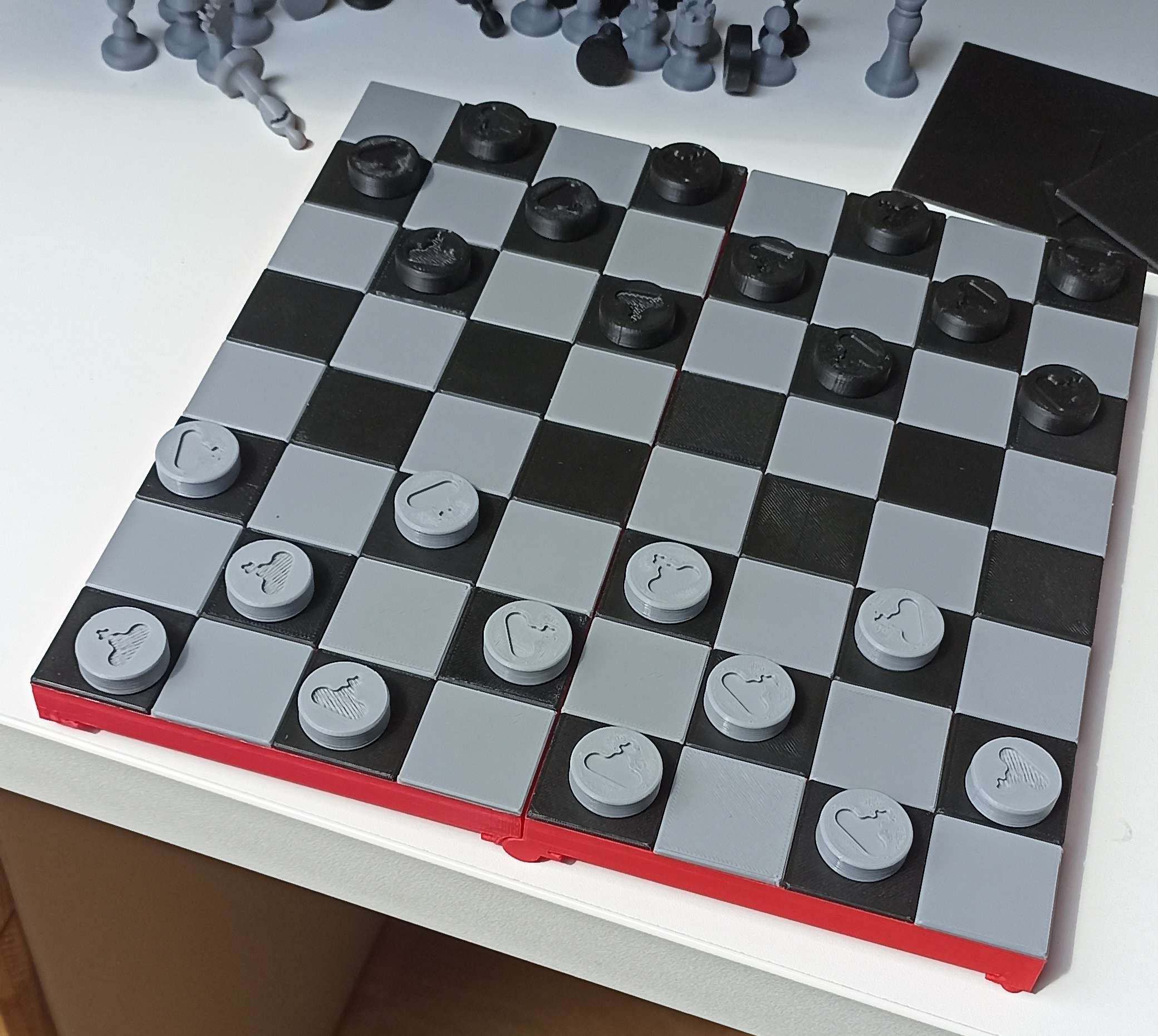 Foldable chess and checkers set by FerFerro | Download free STL model ...