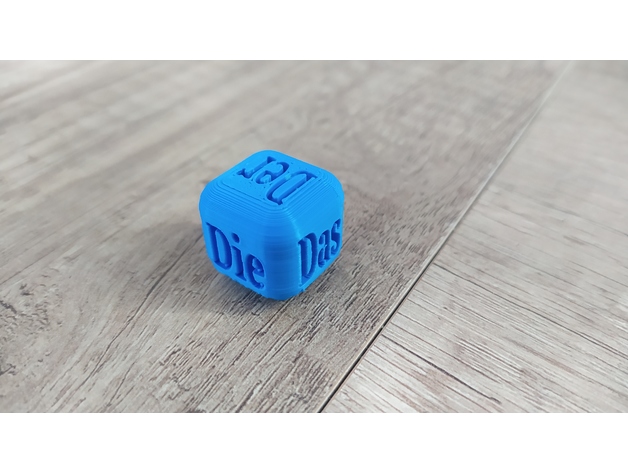 Der Die Das cube/dice by Damián Sládek | Download free STL model | Printables.com