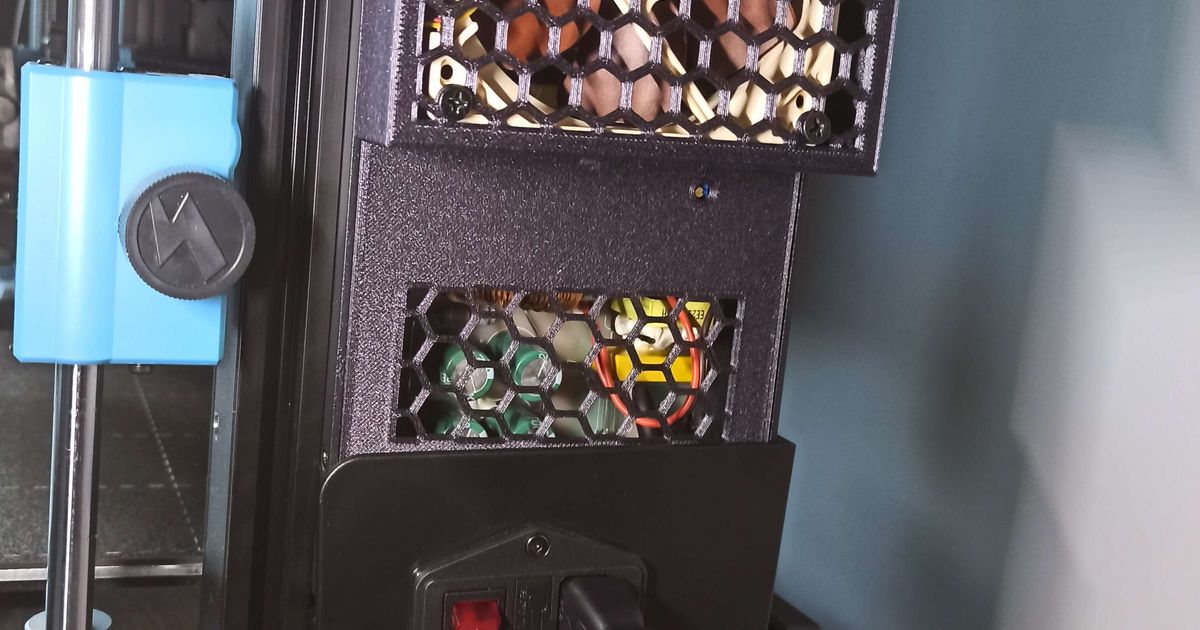 Fan cover for 92mm SV-06 Plus PSU side panel by TrinnSenn | Download ...