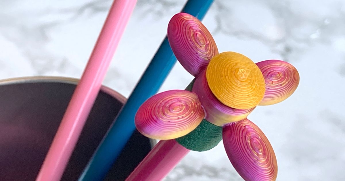Flower Fidget Spinner Pencil Topper by PenolopyBulnick | Download free ...