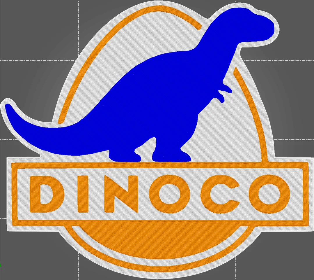 Cars Dinoco Sign 3 Color by Triple G Workshop | Download free STL model ...