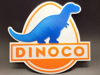 Cars Dinoco Sign 3 Color by Triple G Workshop | Download free STL model ...
