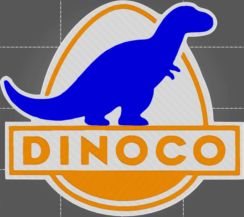 Cars Dinoco Sign 3 Color von Triple G Workshop | Kostenloses STL-Modell ...