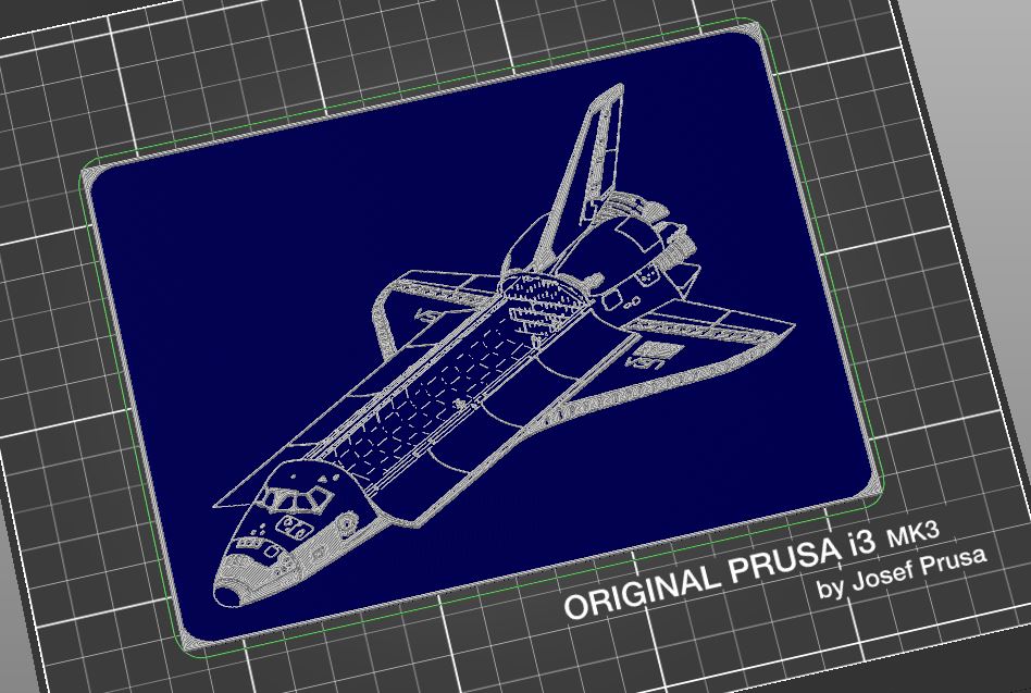 Space Shuttle Line Art Plate by Omega-TI | Download free STL model ...