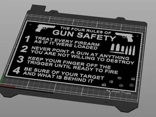 Firearm Safety Sign by EricFrenk | Download free STL model | Printables.com