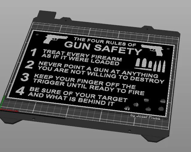 Firearm Safety Sign by EricFrenk | Download free STL model | Printables.com