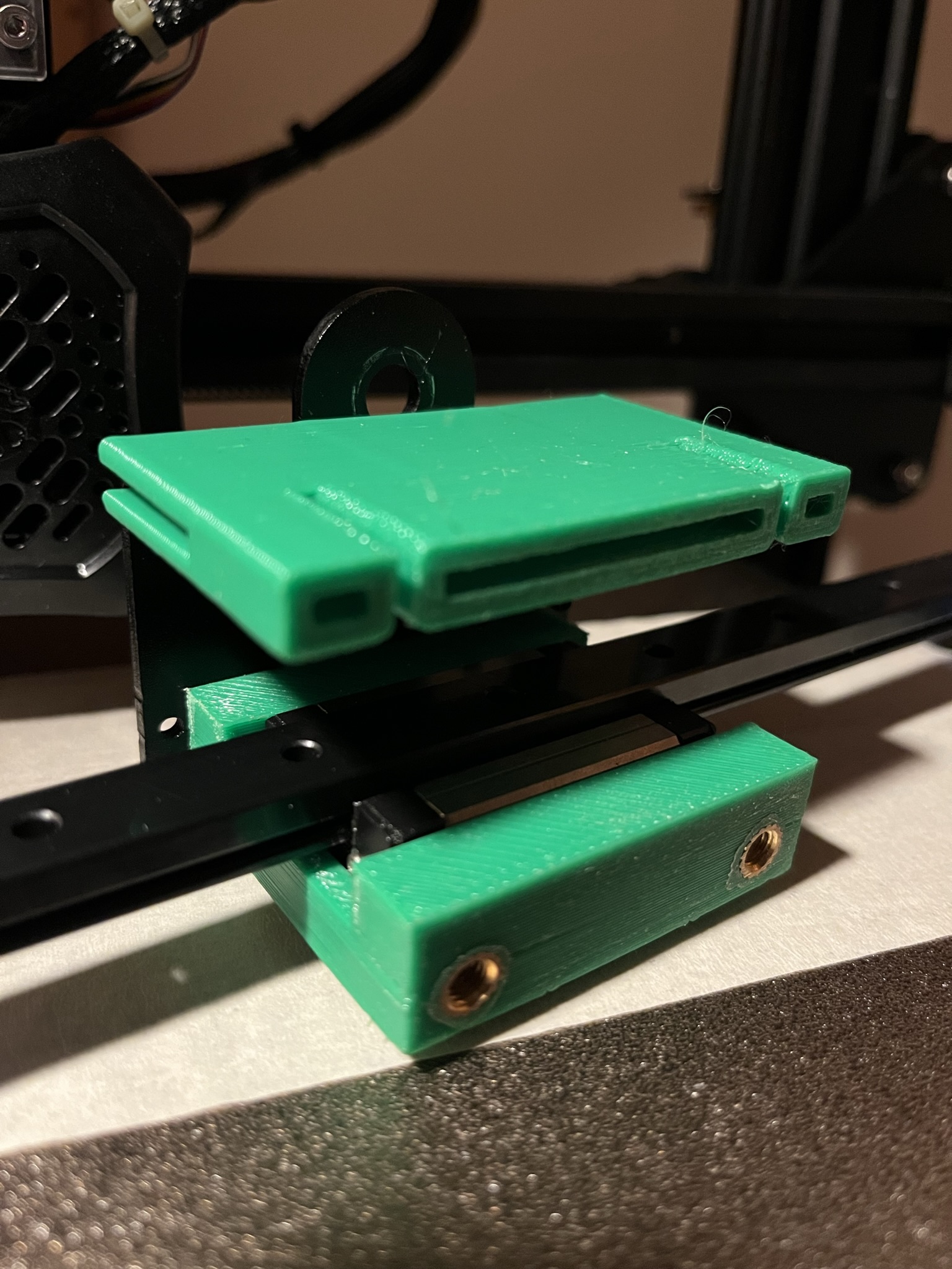 Creality Ender-3 V2 X-axis carriage adapter for MGN12H top mount by ...