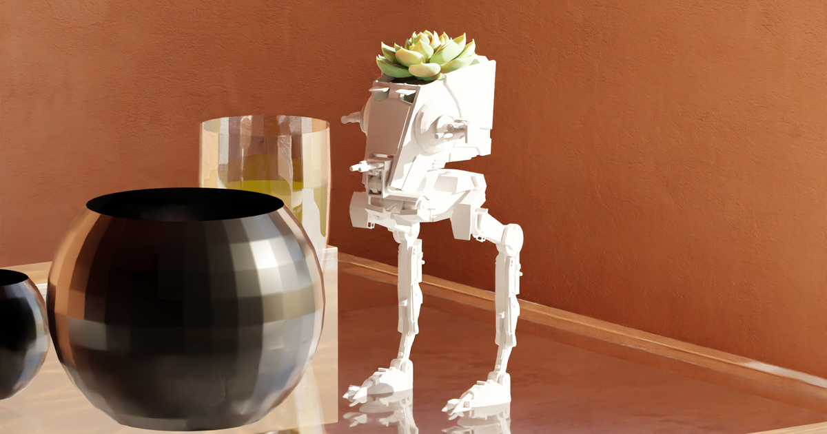 AT-ST - Star Wars Pot Plant von CalebTimoteo | Kostenloses STL-Modell ...