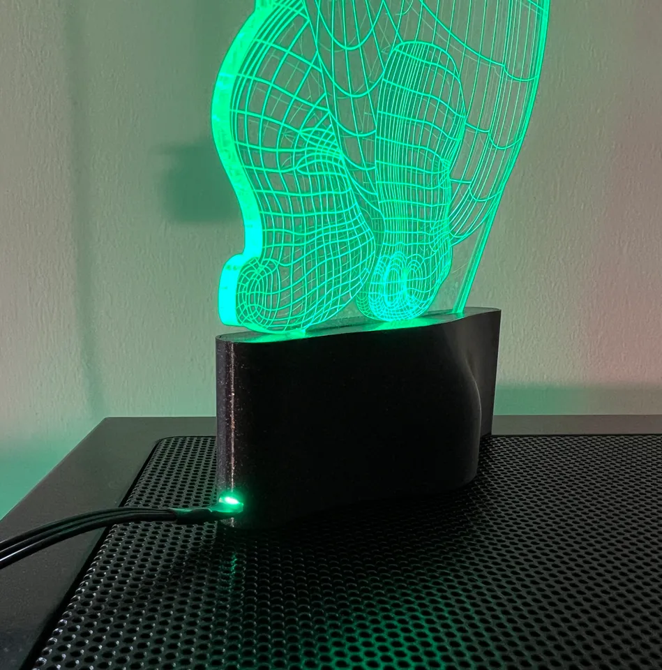 Acrylic Optical Illusion RGB Light Stand by TurtleTechCreations ...