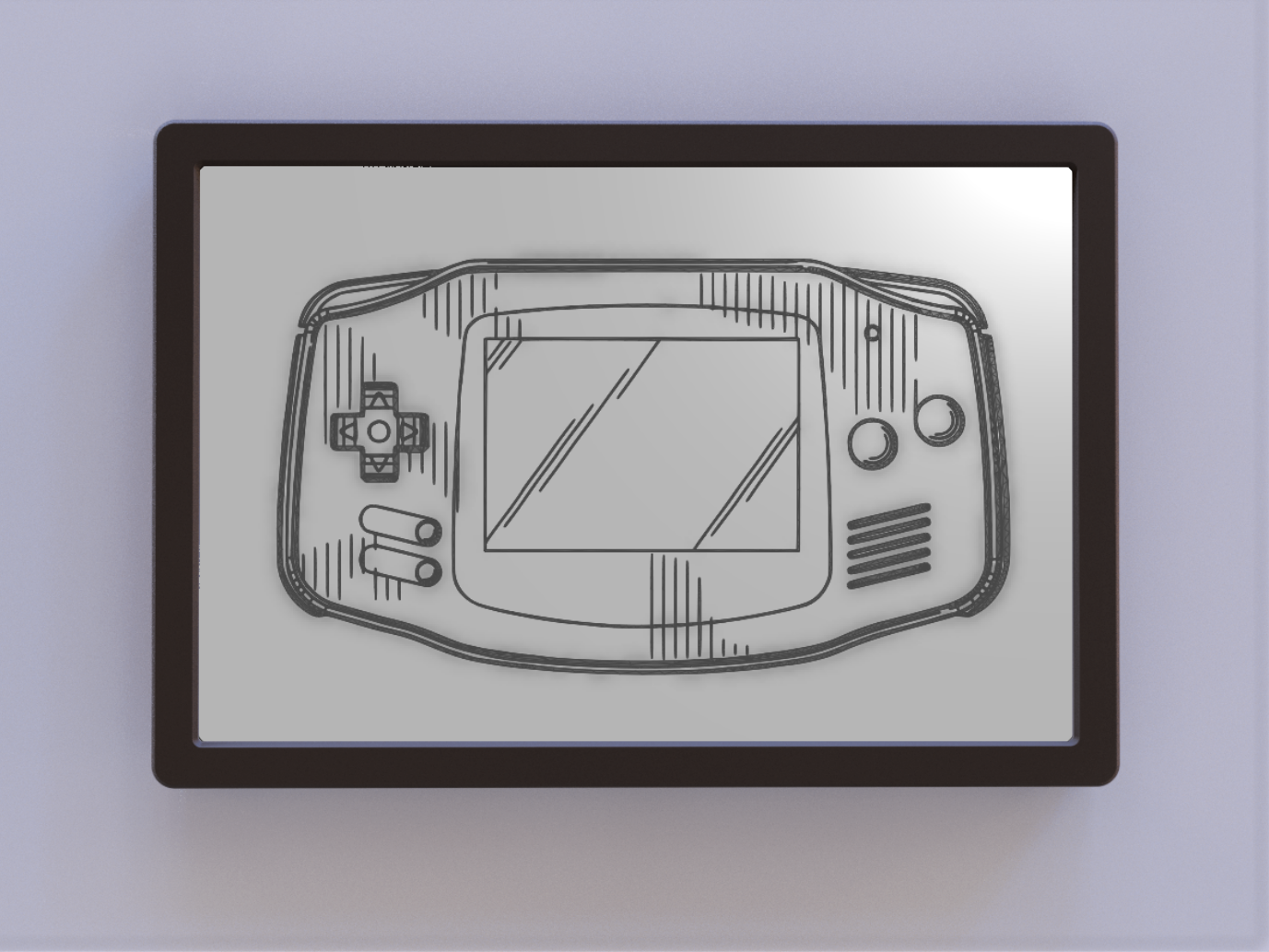Game Boy Advance Patent Art by Ken Mills | Download free STL model ...