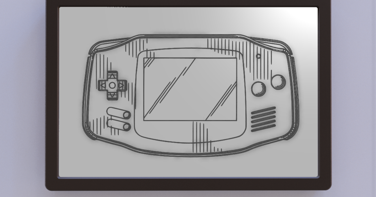 Game Boy Advance Patent Art by Ken Mills | Download free STL model ...