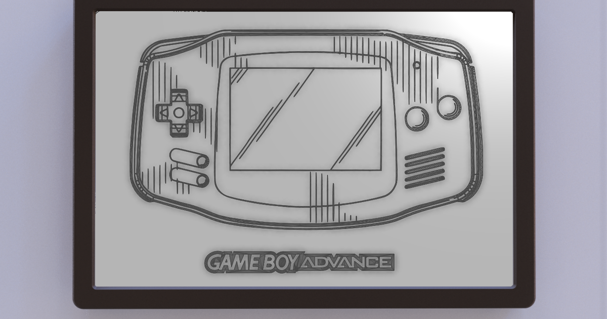 Game Boy Advance Patent Art w Logo by Ken Mills | Download free STL ...