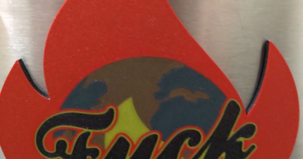 Earth On Fire Wall Art Magnet by mozWORLD | Download free STL model ...