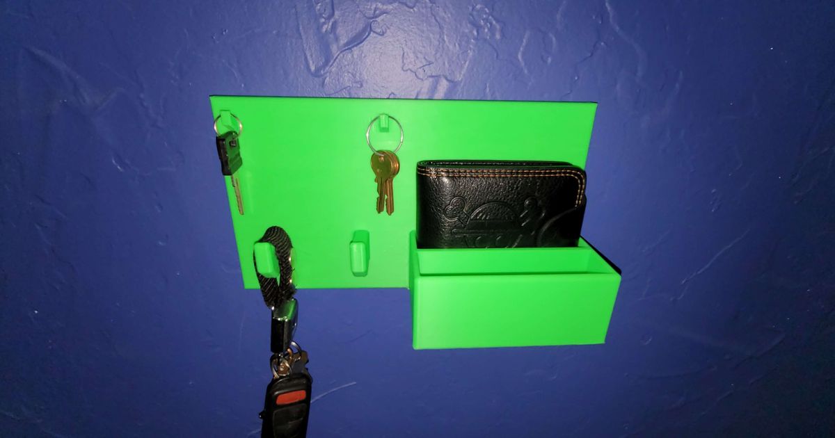 keys and wallet holder wallmount by gaming wapuu | Download free STL ...