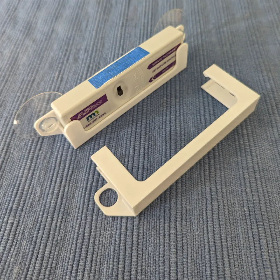 EZPass Holder with Suction Cups (for New Slim Rectangular Model) by Ed Johnson | Download free ...