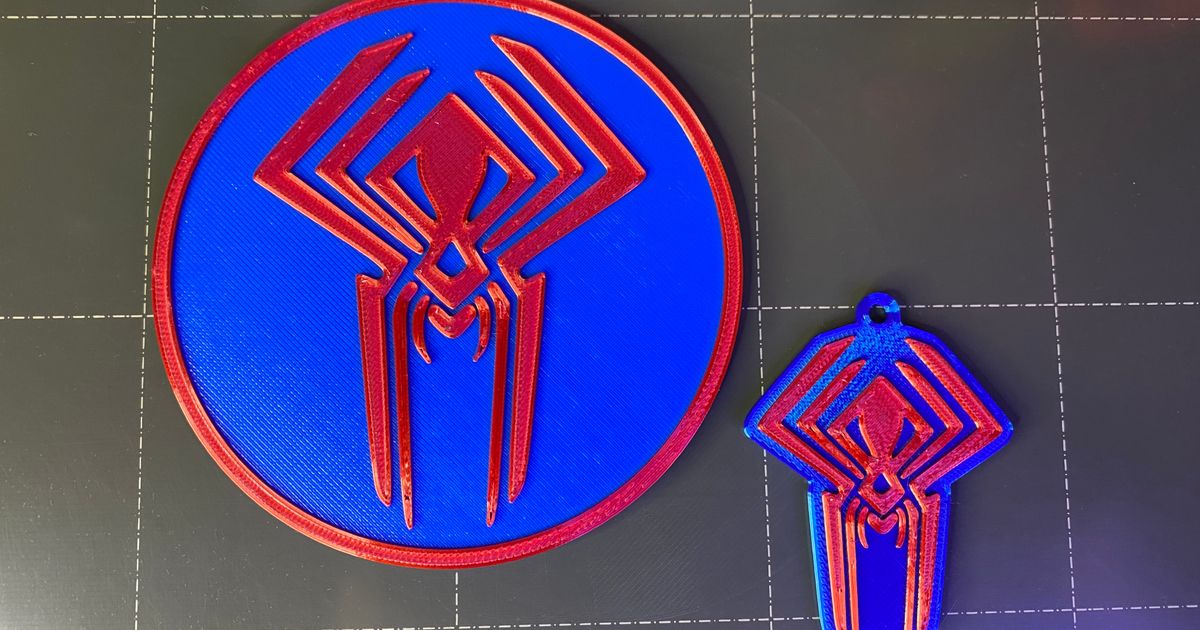 Spider-Man 2099 Coaster and Keychain by nerdyviews | Download free STL ...