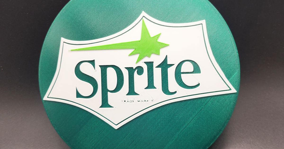 Vintage Sprite Sign 3 Color by Triple G Workshop | Download free STL ...