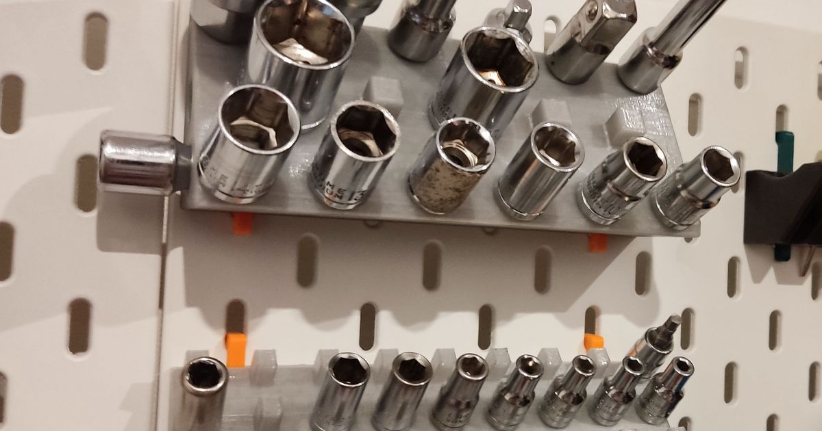 IKEA SKADIS ratchet sockets holder tilted / držák ořechů pro ráčny ...