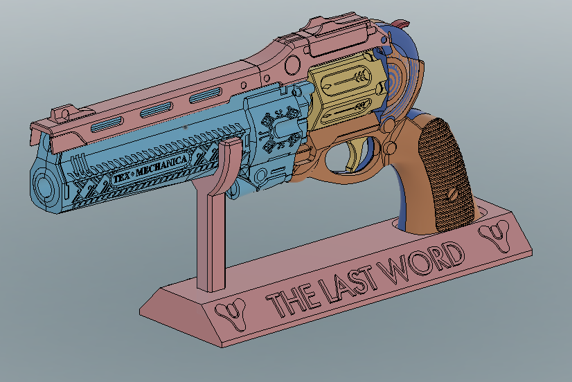 Display Stand for the Last Word Hand Cannon by jdflute | Download free ...