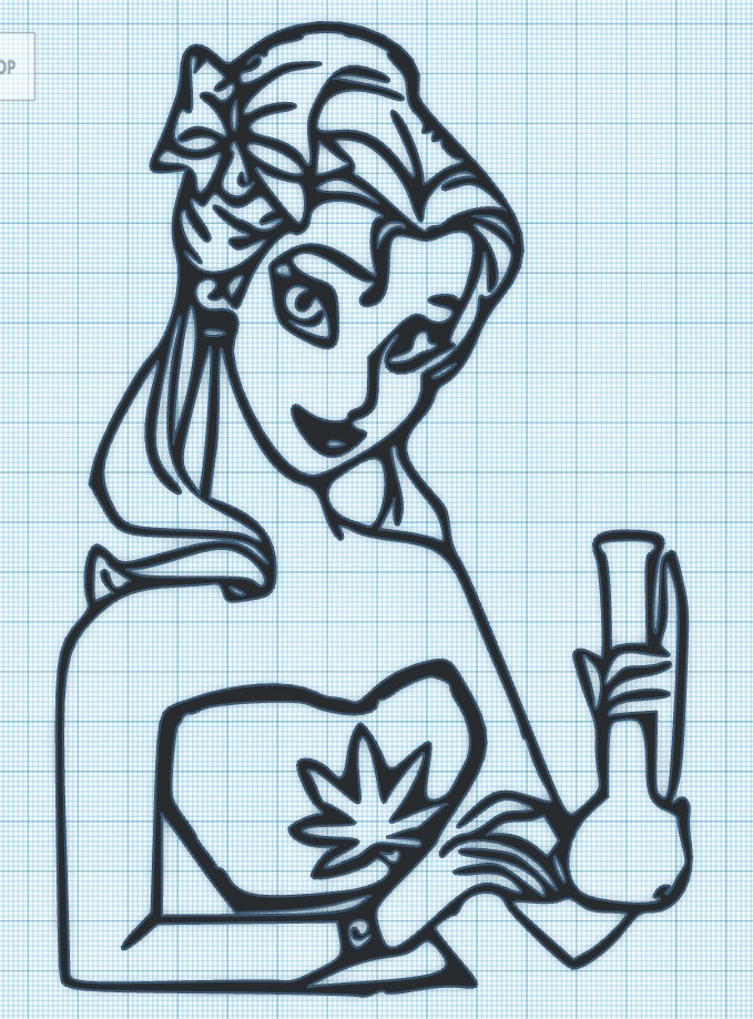PRINCESS WEED - WALL ART by Ogama Industries | Download free STL model ...