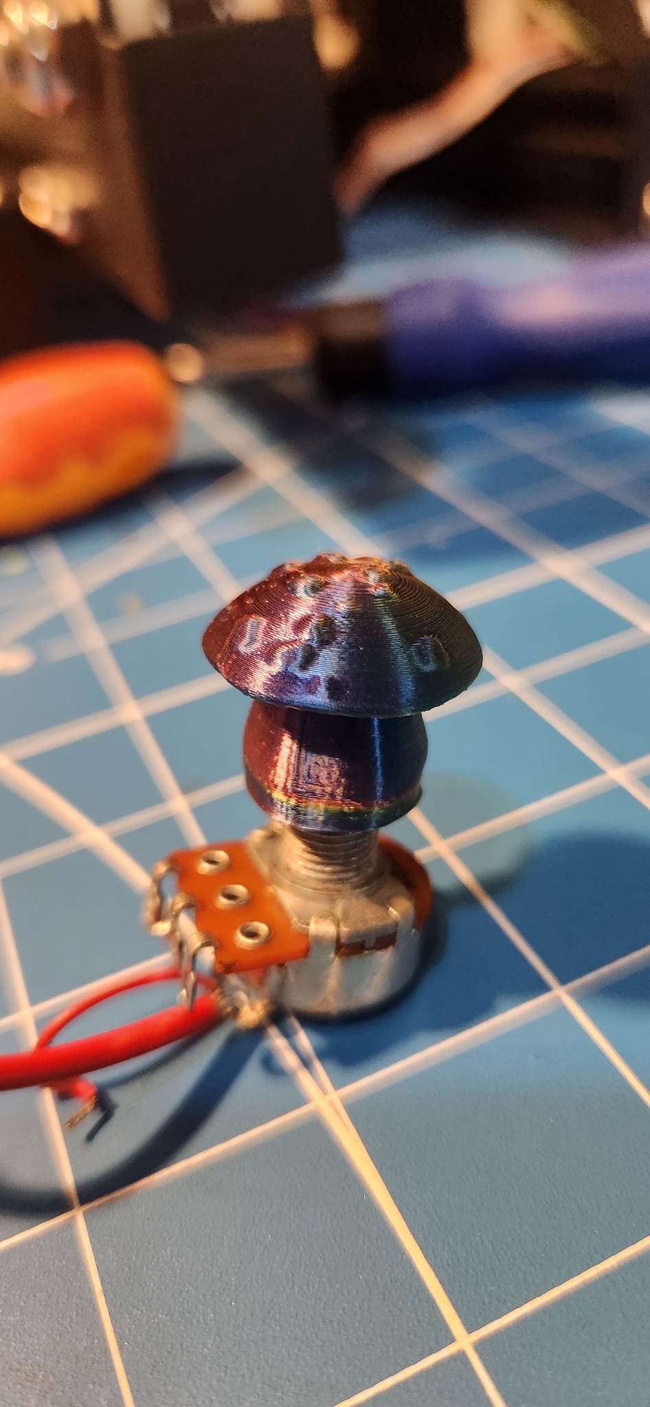 Mushroom Guitar Knob (Press fit, 6 mm) by The Slunktator | Download ...